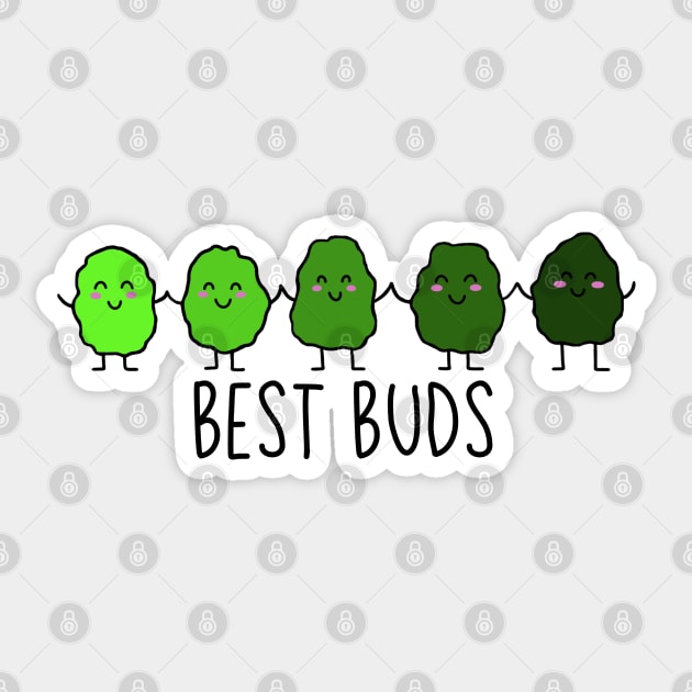 Best Buds Cute Weed Sticker Teepublic